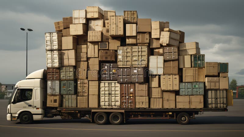 Truck tall box stock illustration. Illustration of systematic - 340035520