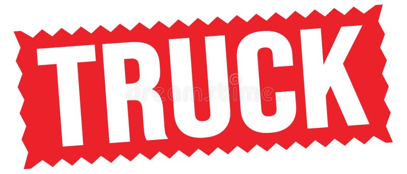 TRUCK Text Written on Red Stamp Sign Stock Illustration - Illustration ...