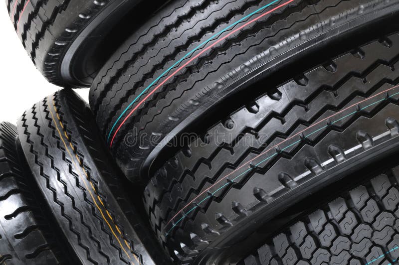 Truck tire. stock image. Image of wheel, grip, white - 16894137