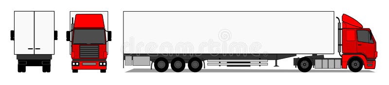 Double trailer stock illustration. Illustration of trailer - 29752956