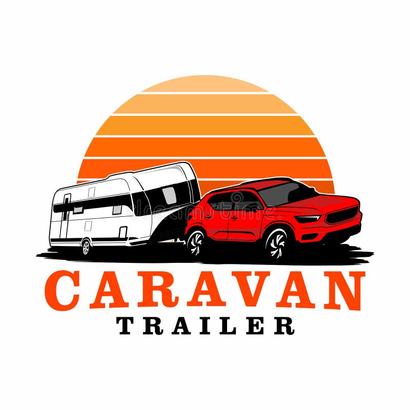 Caravan Logo Illustration Vector Isolated Stock Vector - Illustration ...
