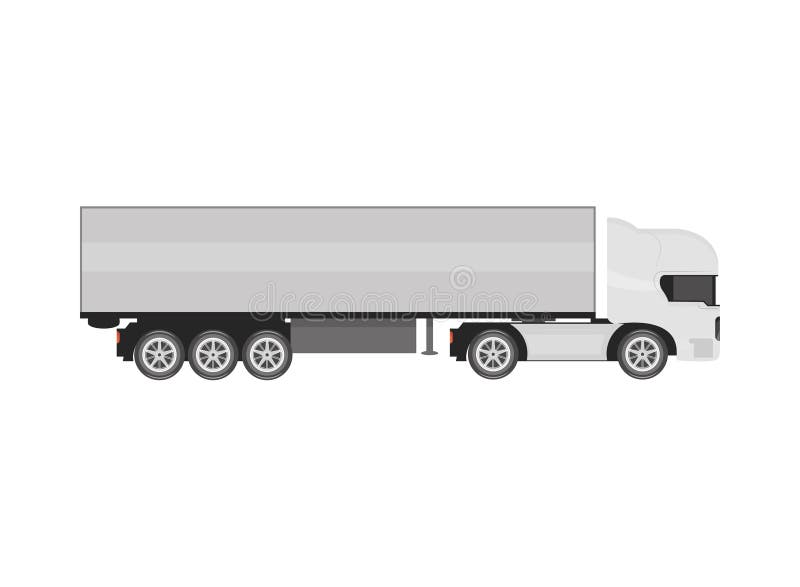 Truck trailer cargo mockup stock vector. Illustration of cargo - 255461915