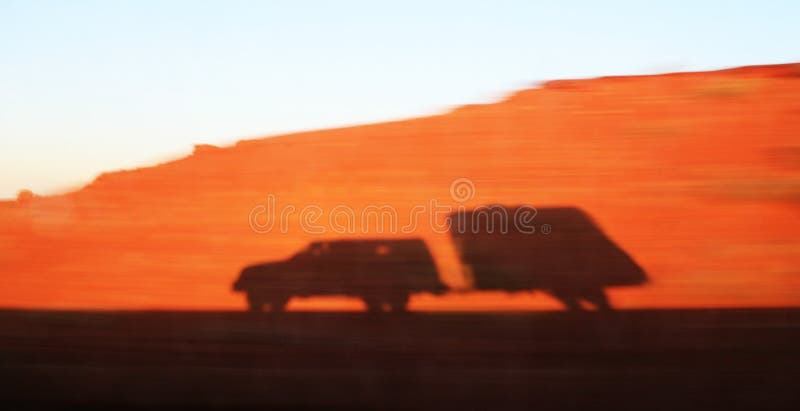 Truck and trailer shadow stock image. Image of trailer - 5000273