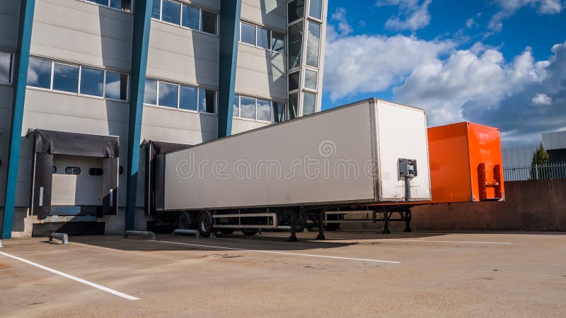 Distribution Center with Trailers Export Concept Stock Photo - Image of ...