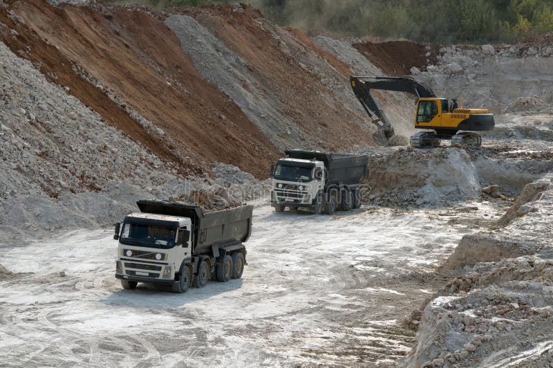 Truck transports clay stock photo. Image of scoop, power - 17460210