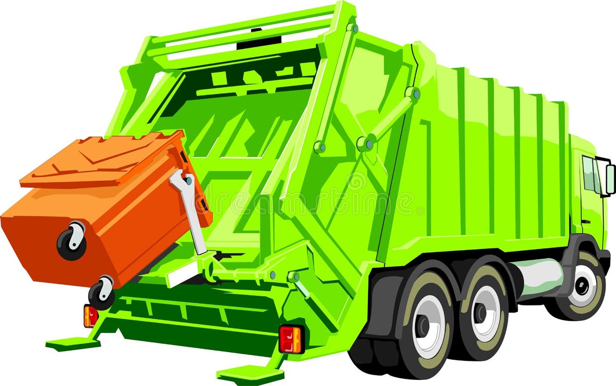 Collecting Garbage Truck Stock Illustrations – 198 Collecting Garbage ...