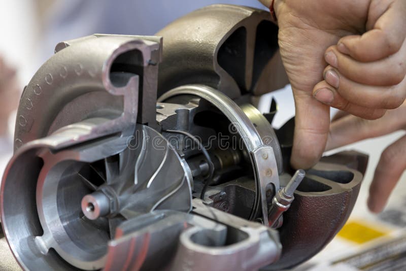 Truck turbo cut stock photo. Image of charger, auto - 255450482