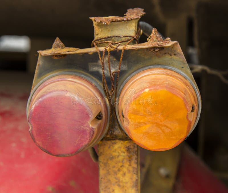 Truck turn signal light stock photo. Image of turn, rusted - 31776706