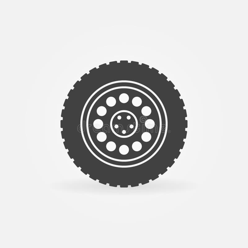 Truck Wheel Vector Icon or Design Element Stock Vector - Illustration ...