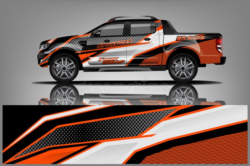 Truck Wrap Design for Company Stock Illustration - Illustration of ...