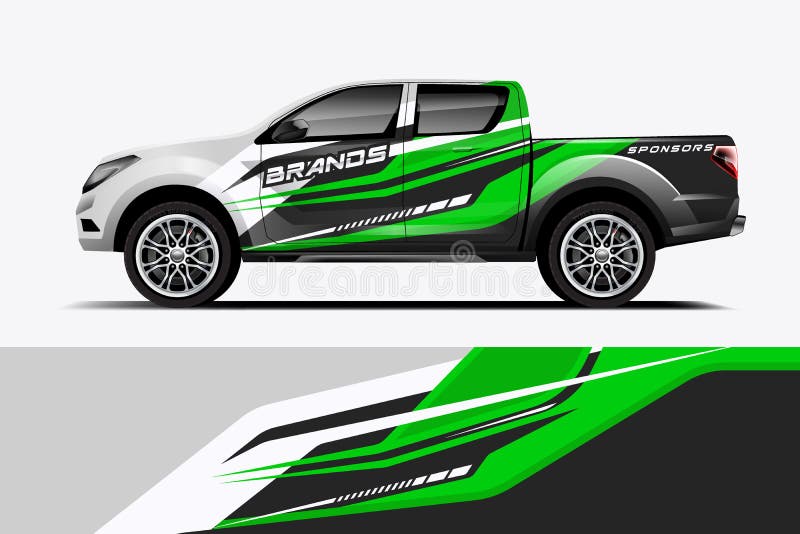 Truck Wrap Design for Company Stock Illustration - Illustration of ...