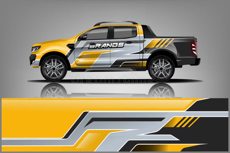 Truck Wrap Livery Design. Ready Print Wrap Design for Van. - Vector ...