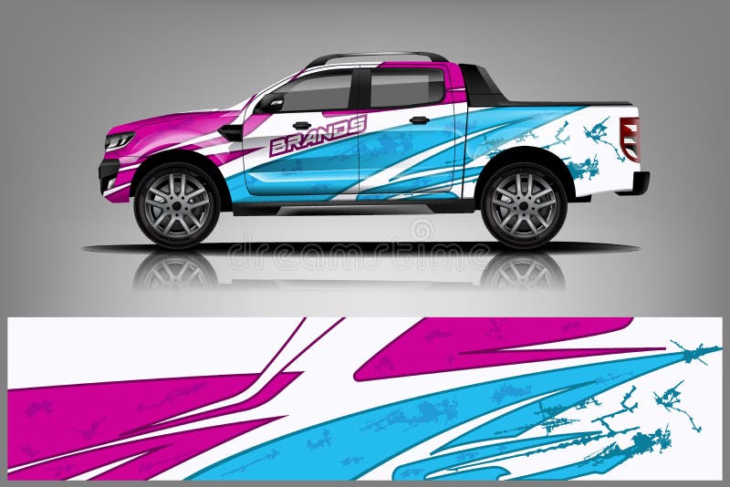 Truck Wrap Livery Design. Ready Print Wrap Design for Van. - Vector ...