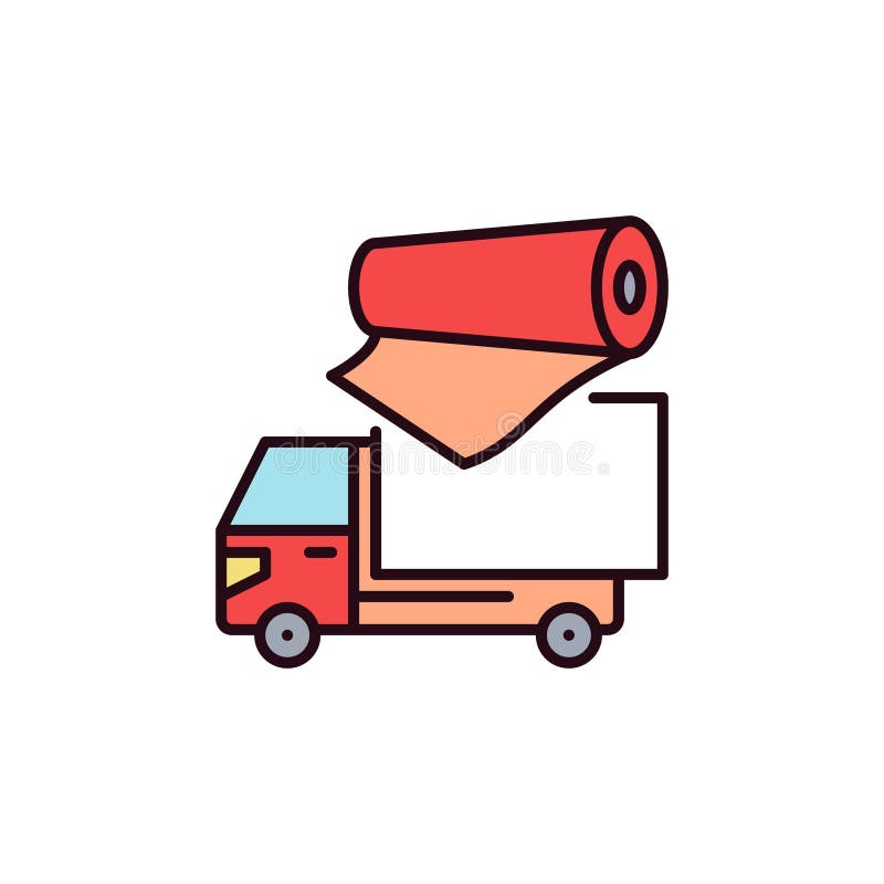 Truck Wrapping Vector Concept Colored Icon or Symbol Stock Illustration ...