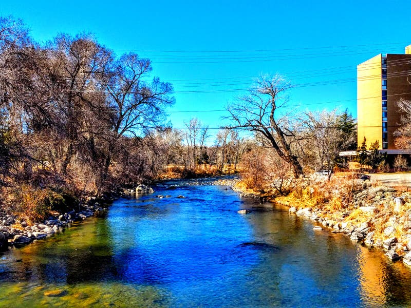 The Truckee River in Reno stock photo. Image of river - 174367992