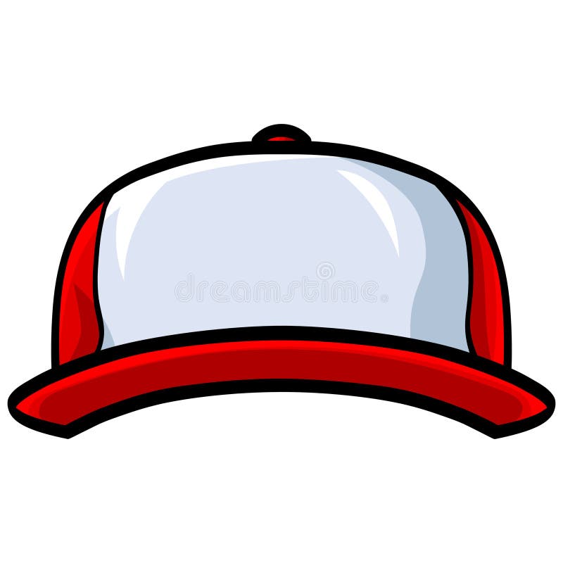 Trucker Hat Red White Baseball Cap Vector Illustration Stock Vector ...