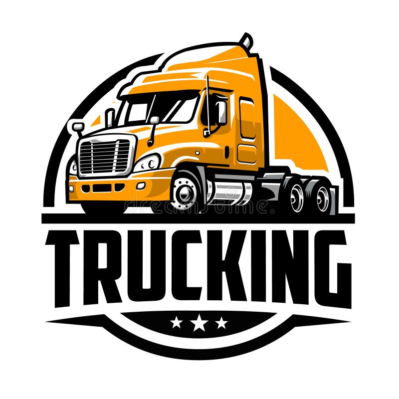 Trucking Circle Emblem Logo Stock Vector - Illustration of freight ...