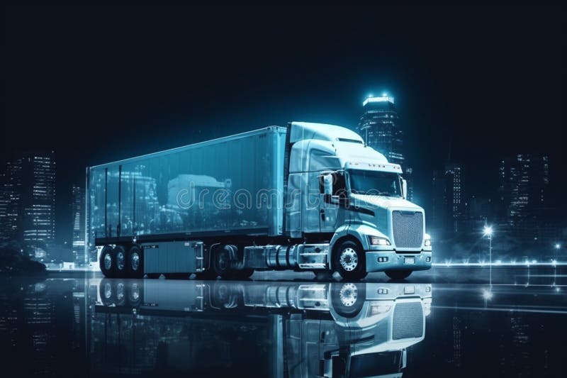 Trucks with Cargo. Created with Generative Ai Technology Stock ...