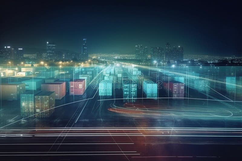 Trucks with Cargo. Created with Generative Ai Technology Stock ...