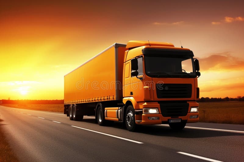 Trucks with Cargo. Created with Generative Ai Technology Stock ...