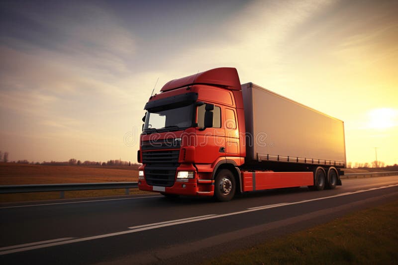 Trucks with Cargo. Created with Generative Ai Technology Stock ...