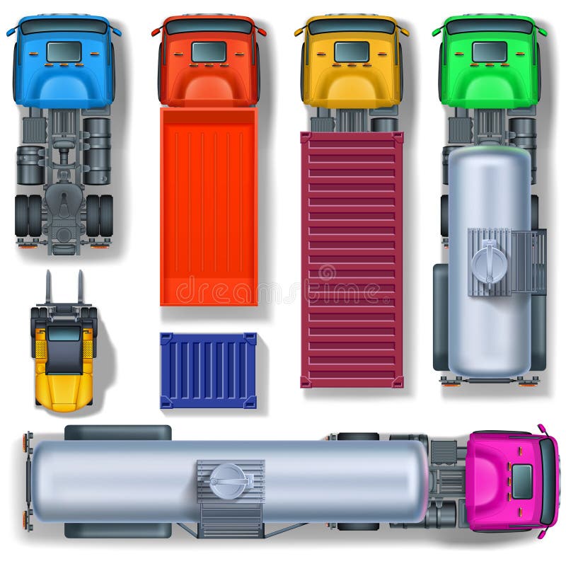 Cars Top View stock vector. Illustration of vector, view - 58740793