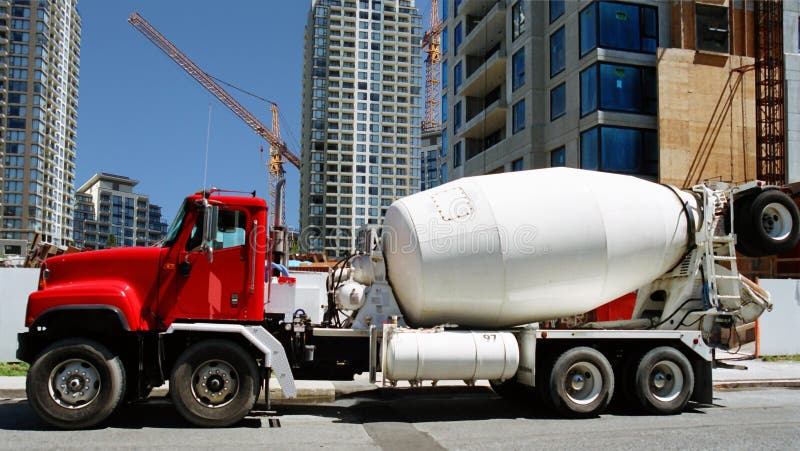 Trucks and Construction Work Stock Photo - Image of cars, truck: 4195700