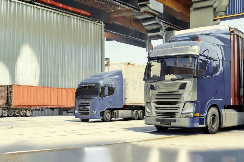 Container Trailers Stock Illustrations – 506 Container Trailers Stock Illustrations, Vectors ...