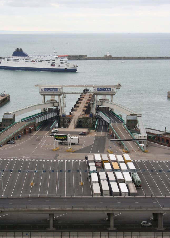 Trucks on ferry stock image. Image of busy, loading, gate - 1807971