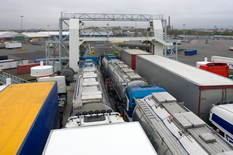 Trailers at Loading Docks stock photo. Image of transport - 693866