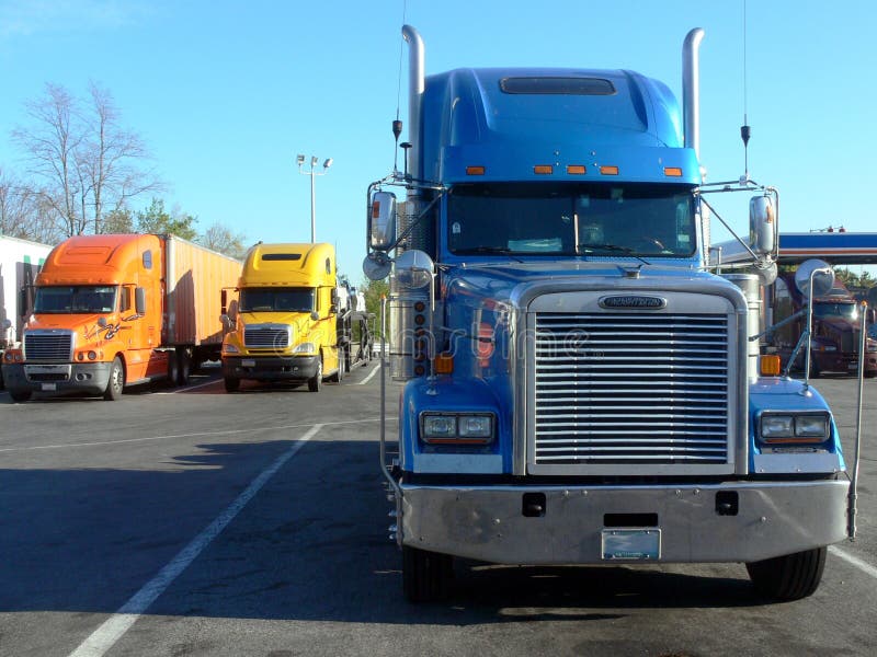 Trucks: front on stock image. Image of shiny, train, blue - 19439385