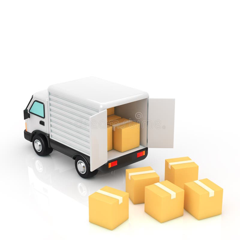White Van isolated stock illustration. Illustration of single - 22496905