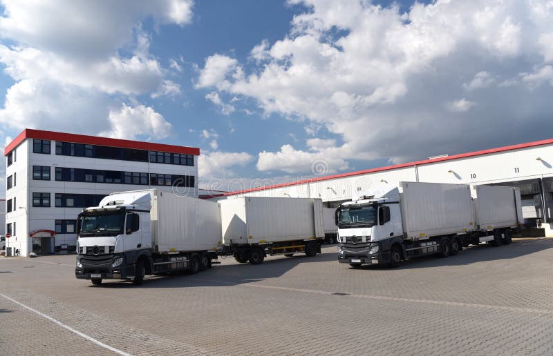 Trucks Loading at a Depot of a Forwarding Agency - Transport and ...
