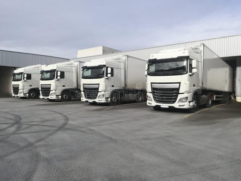 Truck loading at warehouse stock photo. Image of transport - 109751130
