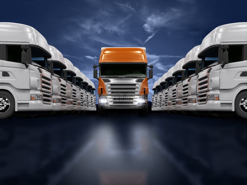 Trucks presentation stock image. Image of leadership - 82523399