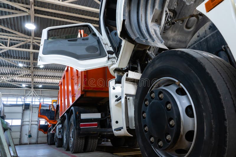 Trucks Repair in Car Service Stock Image - Image of repair, maintenance ...
