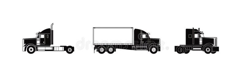 Trucks Silhouettes, Three Distinct Types, Showcasing Different Designs ...