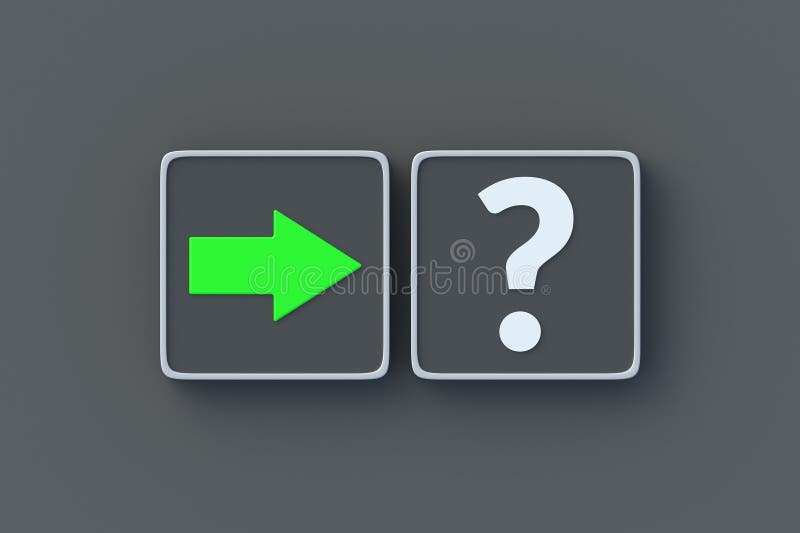 Top Secret. Question Mark and Arrows on Buttons Stock Illustration ...