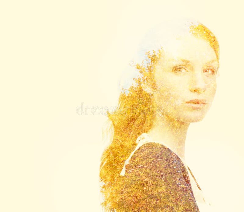 True Beauty is Reflected in the Soul. Composite Image of Nature ...