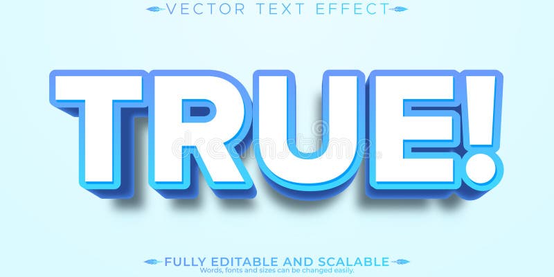 True Bold Text Effect, Editable Modern Lettering Typography Font Style ...