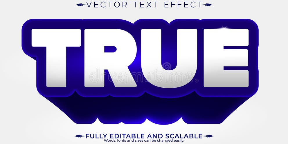 True Bold Text Effect, Editable Modern and Poster Text Style Stock ...
