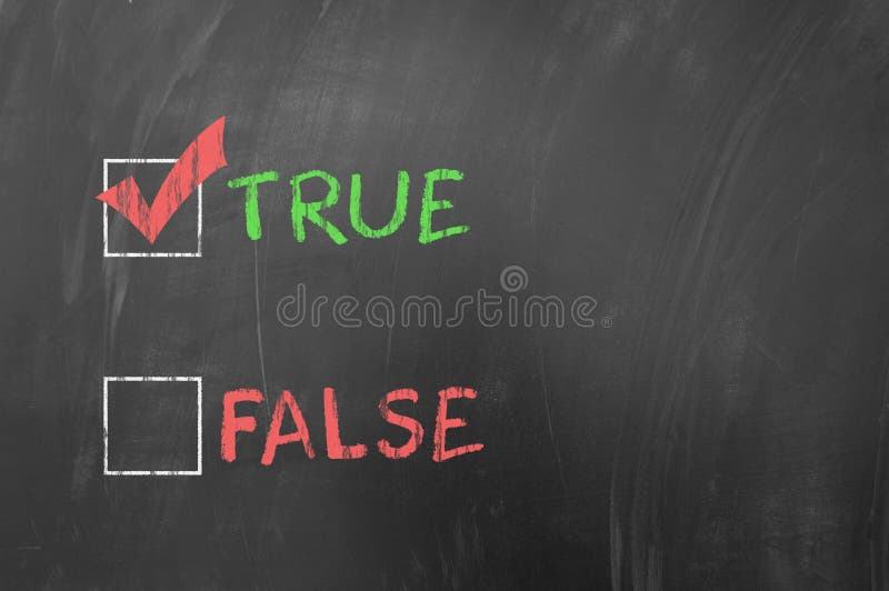 True or False on Blackboard Stock Photo - Image of choice, choose: 48583306