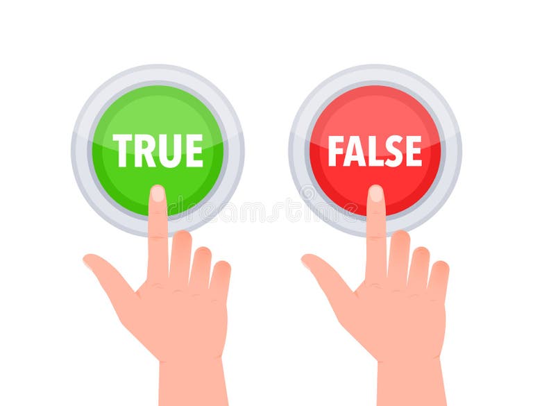 True False Button, Sign. Check Mark and Cross. Stock Vector ...