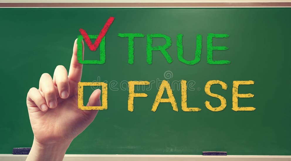 TRUE or FALSE Checkbox with Hand Stock Photo - Image of business ...