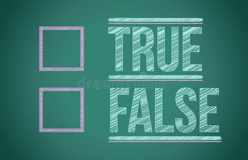 True or False with Checkboxes Stock Illustration - Illustration of ...
