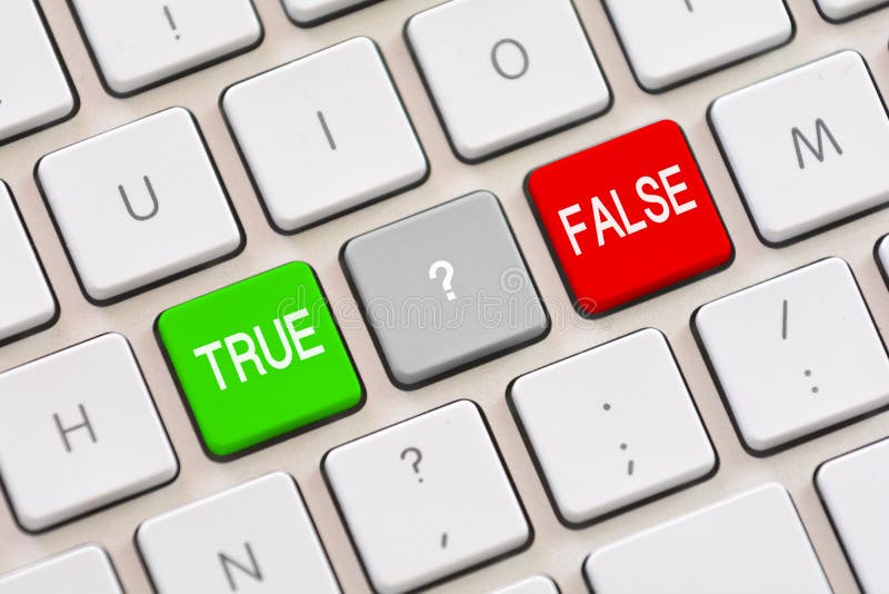 True or False Choice on Keyboard Stock Image - Image of company, text ...