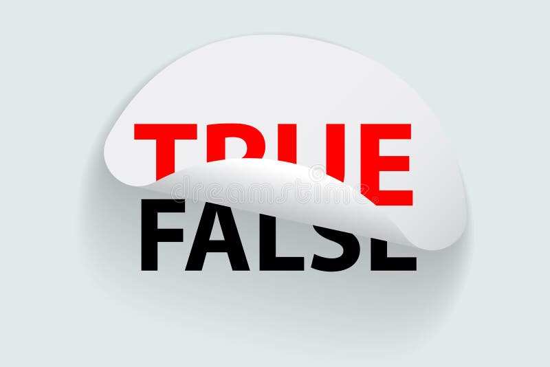 True and False, Creative Sticker Label Vector Stock Vector ...