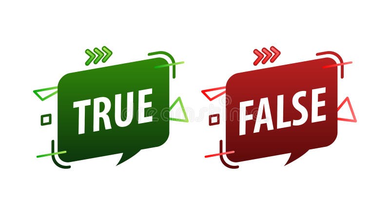 True False Label, Sign. Check Mark and Cross. Stock Vector ...