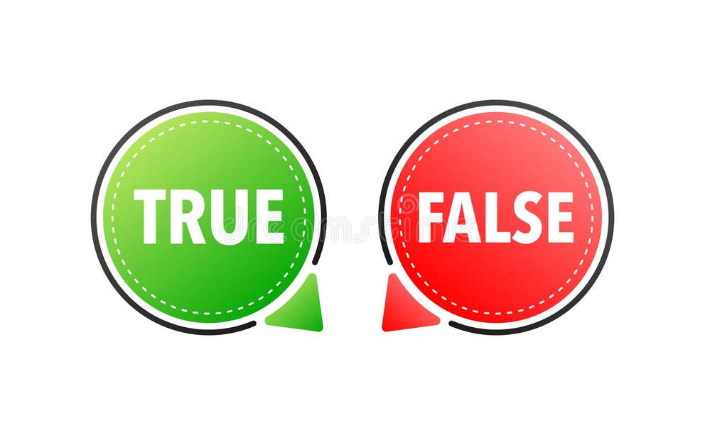 True False Label, Sign. Check Mark and Cross. Stock Vector ...