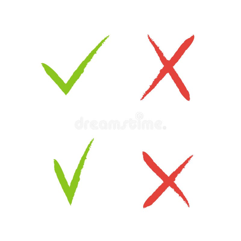 Tick Mark Grunge Collection - Vector Check Symbol Set Stock ...